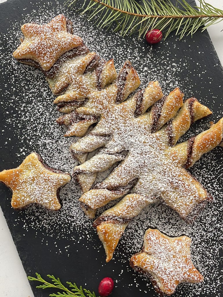 Nutella Christmas Tree Puff Pastry – The Saucy Ginger